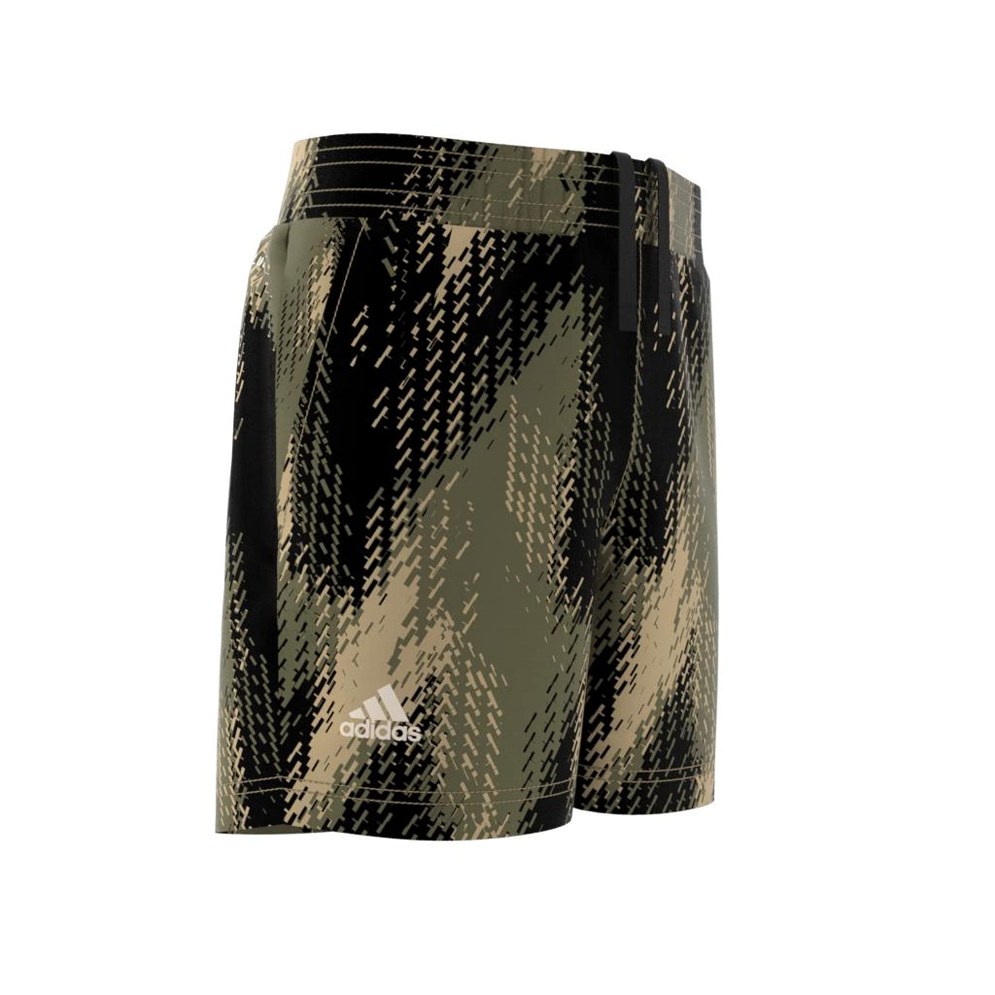 adidas Boy's Printed Shorts (Little Kids/Big Kids) Beige Tone/Black/Focus Olive MD (10-12 Big Kids)