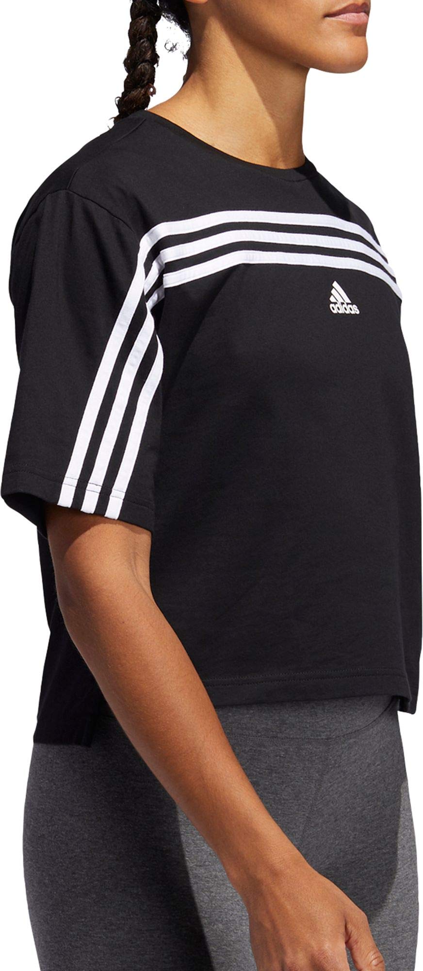 adidas Womens W MH RINGER TEE WHITE Size M