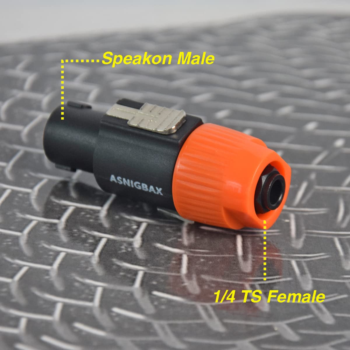 ASNIGBAX Speakon to 1/4 Adapter -2 Pack, Speakon Male to 1/4" TS Female Converter Connectors