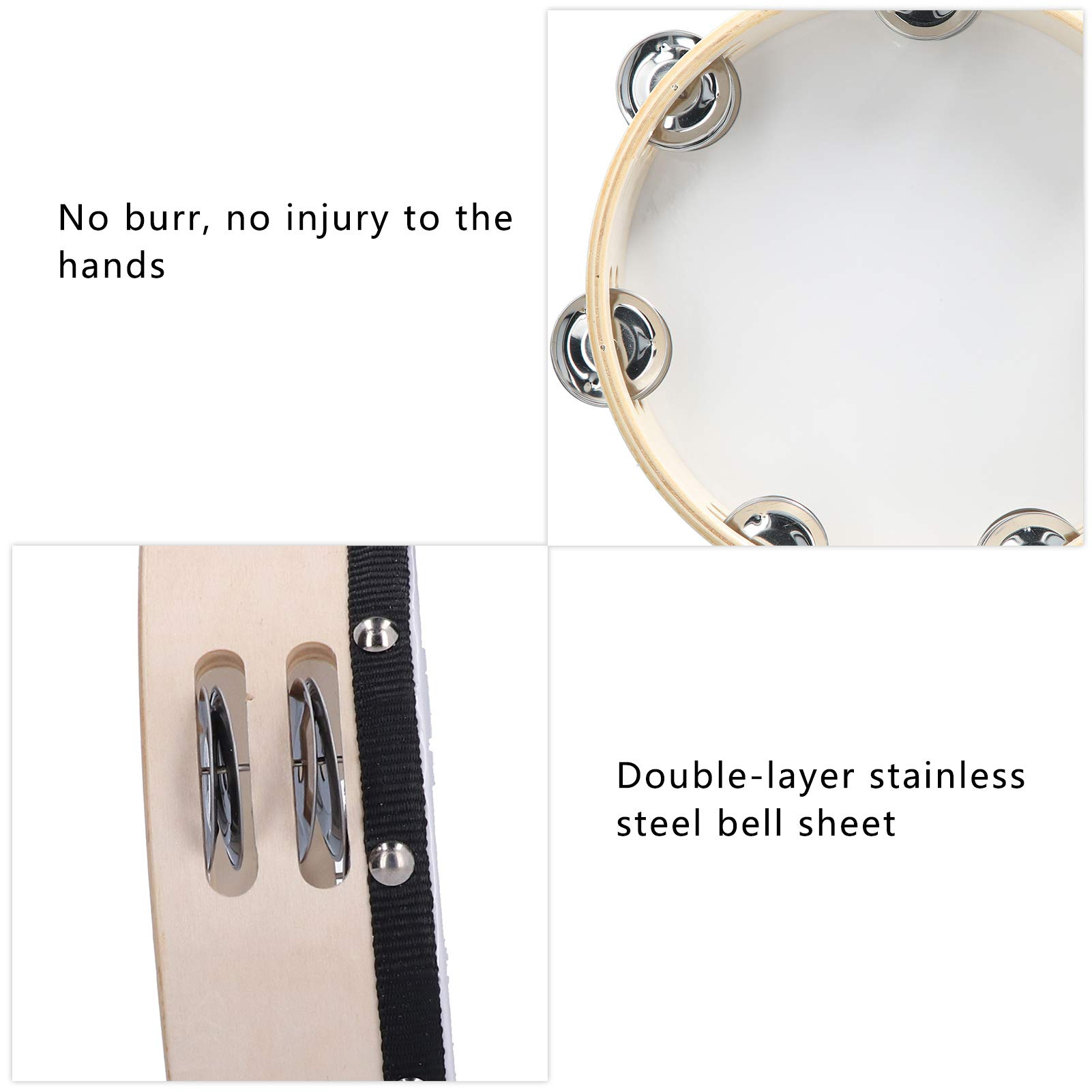Double Row Jingle, Firm Tambourine Row Jingle, Durable Sacred Occasion for Relax Churches Entertainment(Bible dove)