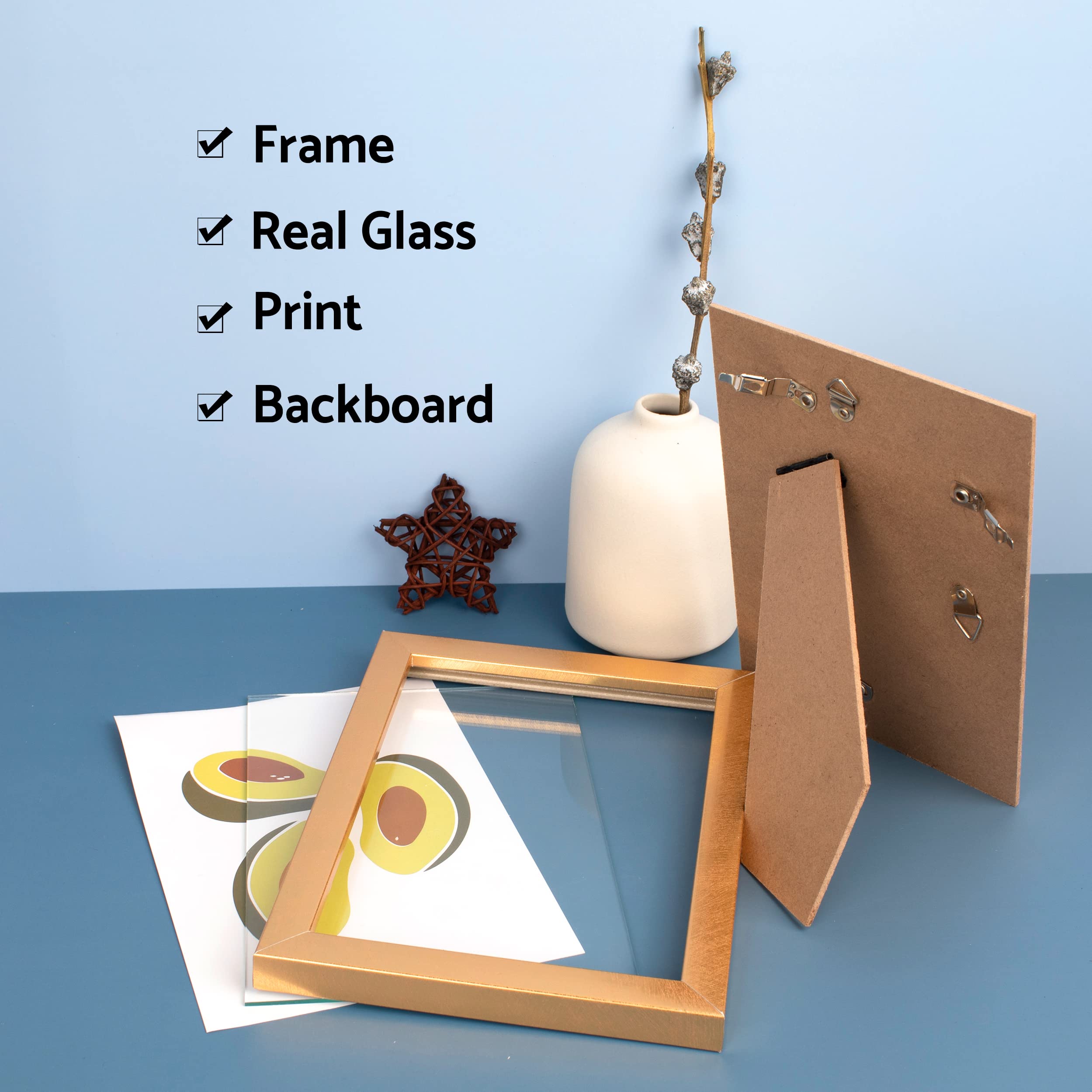 Annecy 4x6 Picture Frames 4 Pack, Distressed Silver Rustic Photo Frame with Real Glass, for Wall Mounting & Tabletop Display, 4 by 6 Picture Frames Set of 4 Perfect for Home Decor and Office Decor