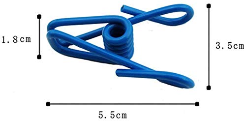 Chip Clips, 20 Pcs 2 Inch 10 Different Random Colors Utility Metal Clips PVC-Coated High Elasticity Good Persistence for Clothespins Paper Clips Food Clips Bag Clips Clothes Pins (Mixed Colors 20pcs)