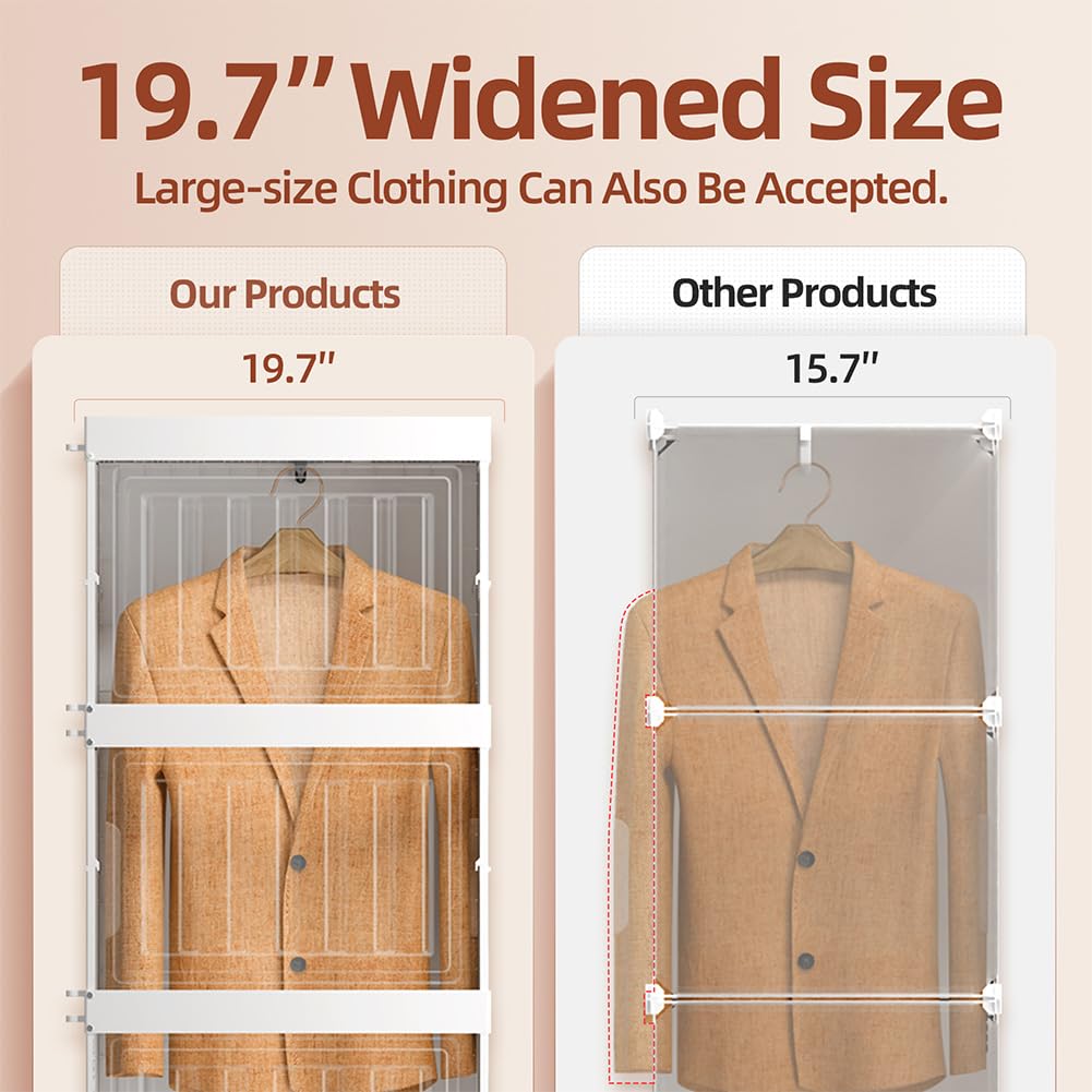 ANTBOX Portable Wardrobe Closet Storage Organizer for Clothes,Folding Plastic Wardrobe with Magnetic Door and Easy Assembly 11 Doors-8 Cubes-2 Hanging Rod.