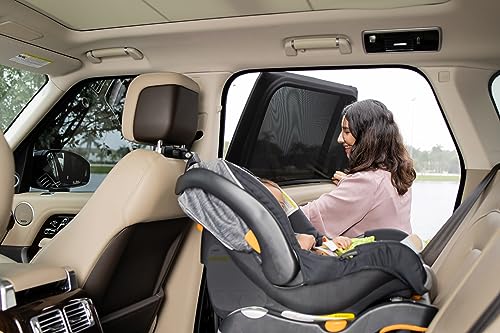 Autopect Side Window Sunshade Sock Screen-Shade (Pack of 2) β Block Sun Rays to Keep Car Interior Cool and Comfortable β Elasticized Universal Fit Mesh Sun Shade for Car, Truck, SUV, Van