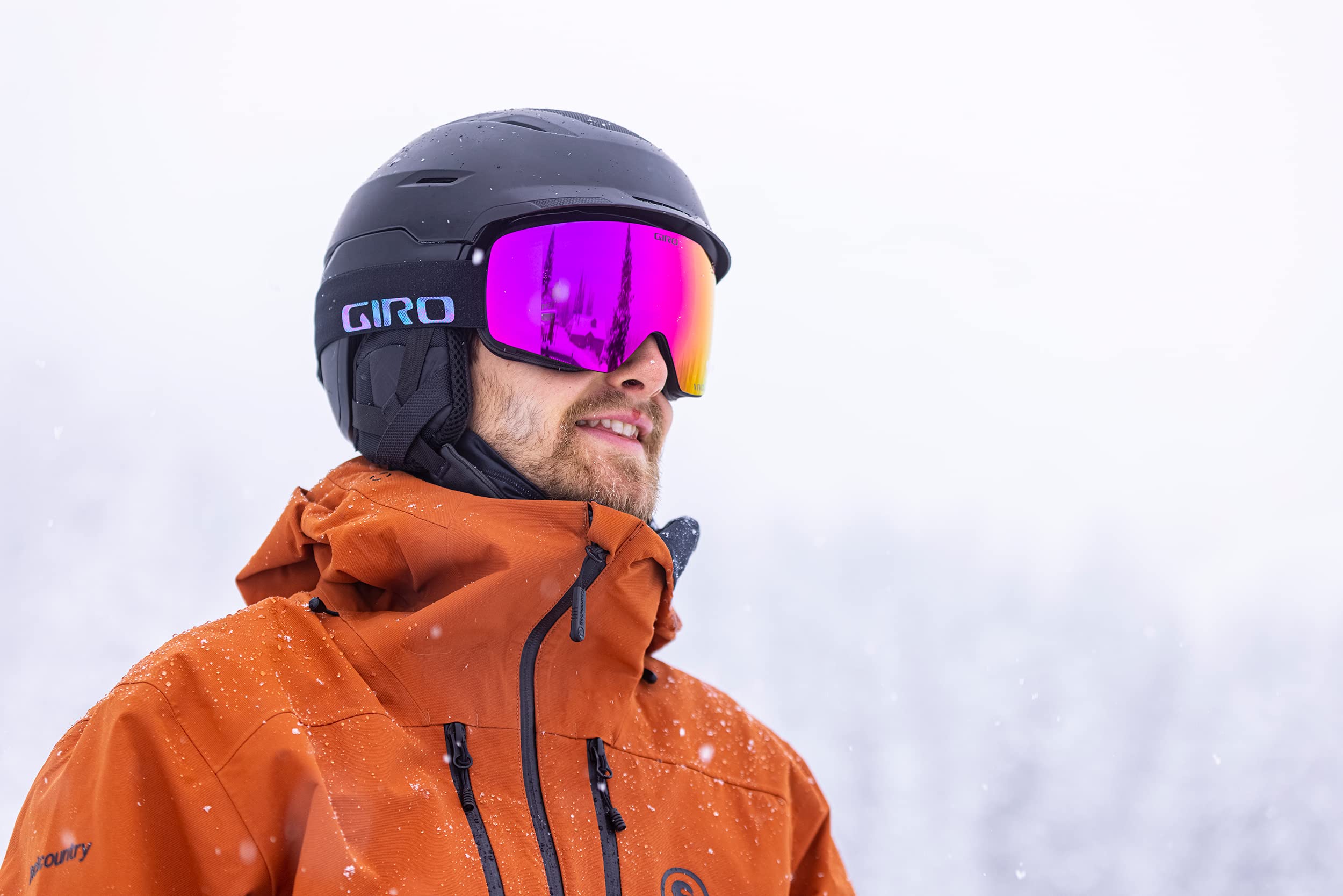 Giro Contour RS Asian Fit Ski Goggles - Snowboard Goggles for Men & Women - Green Data Mosh Strap with Vivid Emerald/Vivid Infrared Lenses
