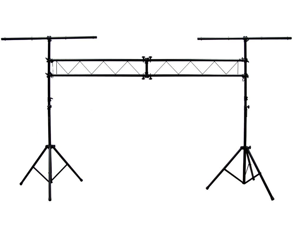 American Sound Connection Pro Audio Mobile DJ Light Stand 10 Foot Length Portable Truss Lighting System with T-Bar