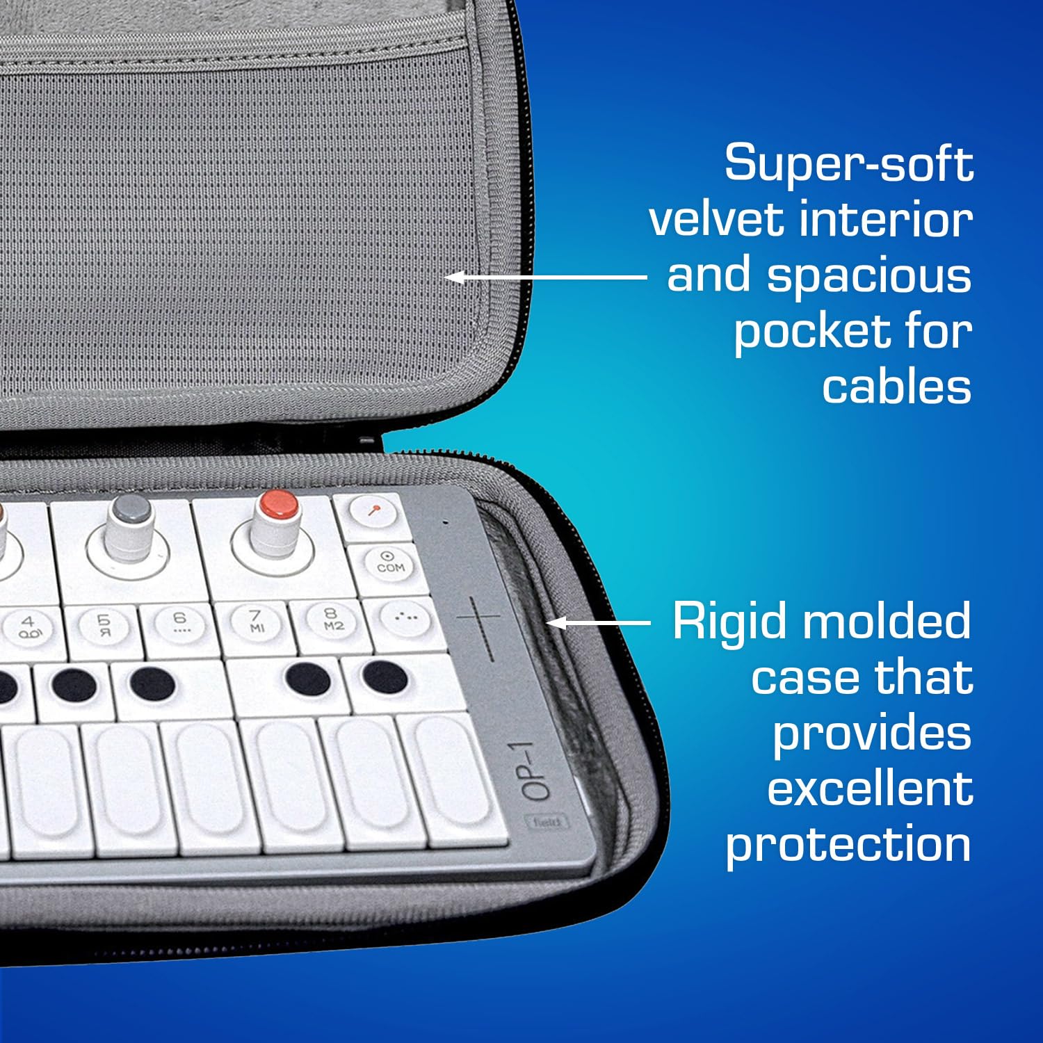 ANALOG CASES Teenage Engineering OP-1 Field/OP-1 Case - Custom-Fitted Compact GLIDE Case for Travel