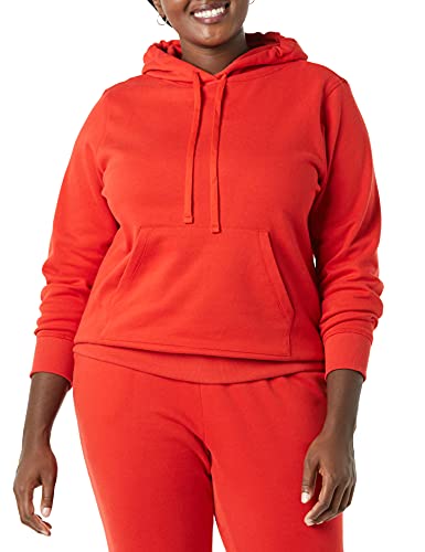 Amazon Essentials Women's Fleece Pullover Hoodie (Available in Plus Size), Red, X-Large