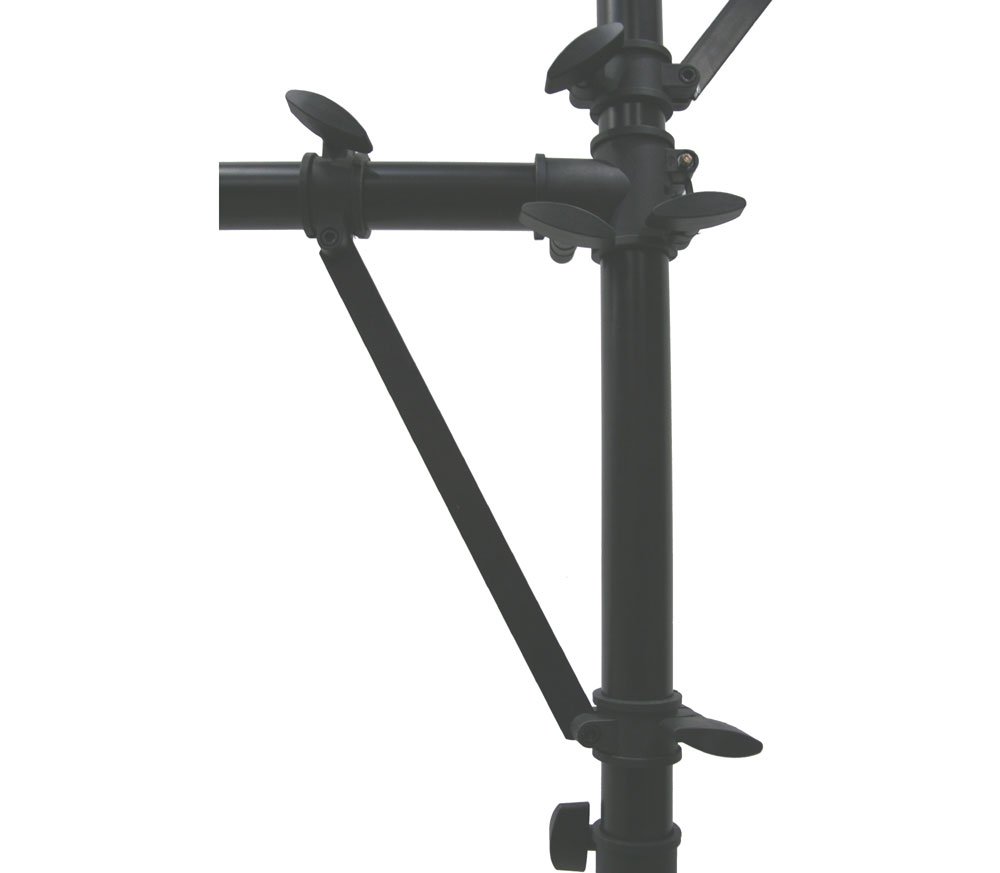 American Sound Connection Pro Audio Mobile DJ Light Stand Multi Arm Lighting T Bar Portable Tripod up to 12 Foot Height