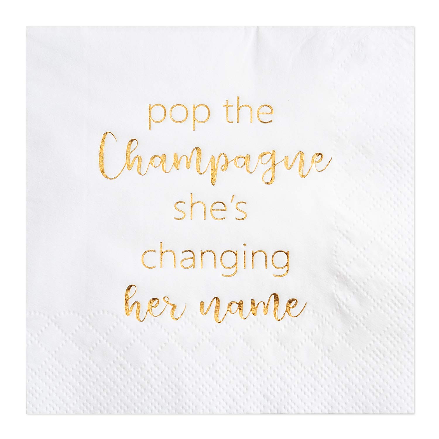 Crisky Bachelorette Cocktail Napkins Bridal Shower Dessert Napkins Gold Foil Bachelorette Bridal Shower Engagement Party Decoration Party Supplies [ 50 Count ]