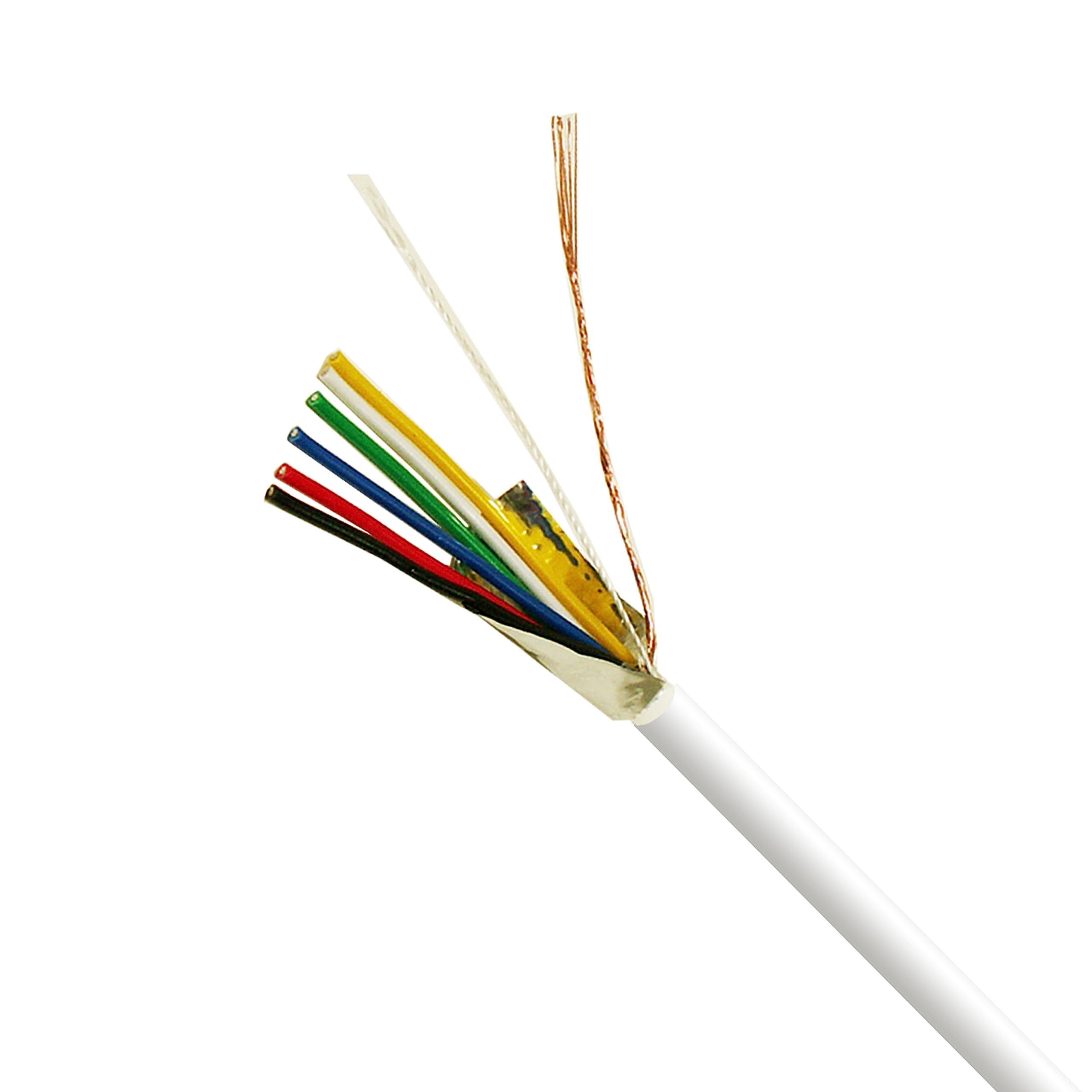LOGICO Security Wire Burglar Alarm 18/6 500FT Stranded Shielded Control Speaker Cable