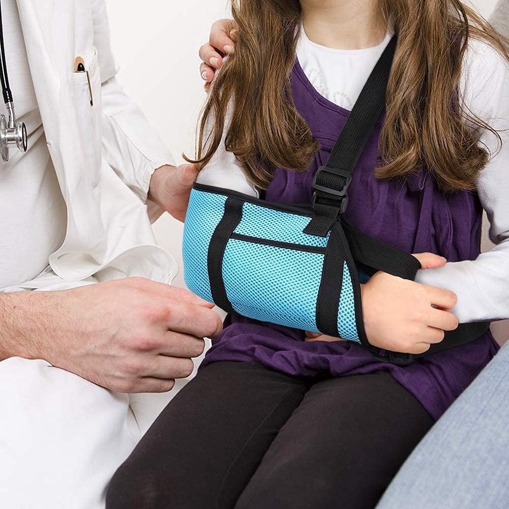 Arm Sling for Children, Kids Arm Support with Waistband Under 6 Years Old Shoulder Immobilizer and Storage Pockets for Toddler Broken Arm, Elbow, Wrist Support and Injury Recovery Arm Sling for Shoulder Injury