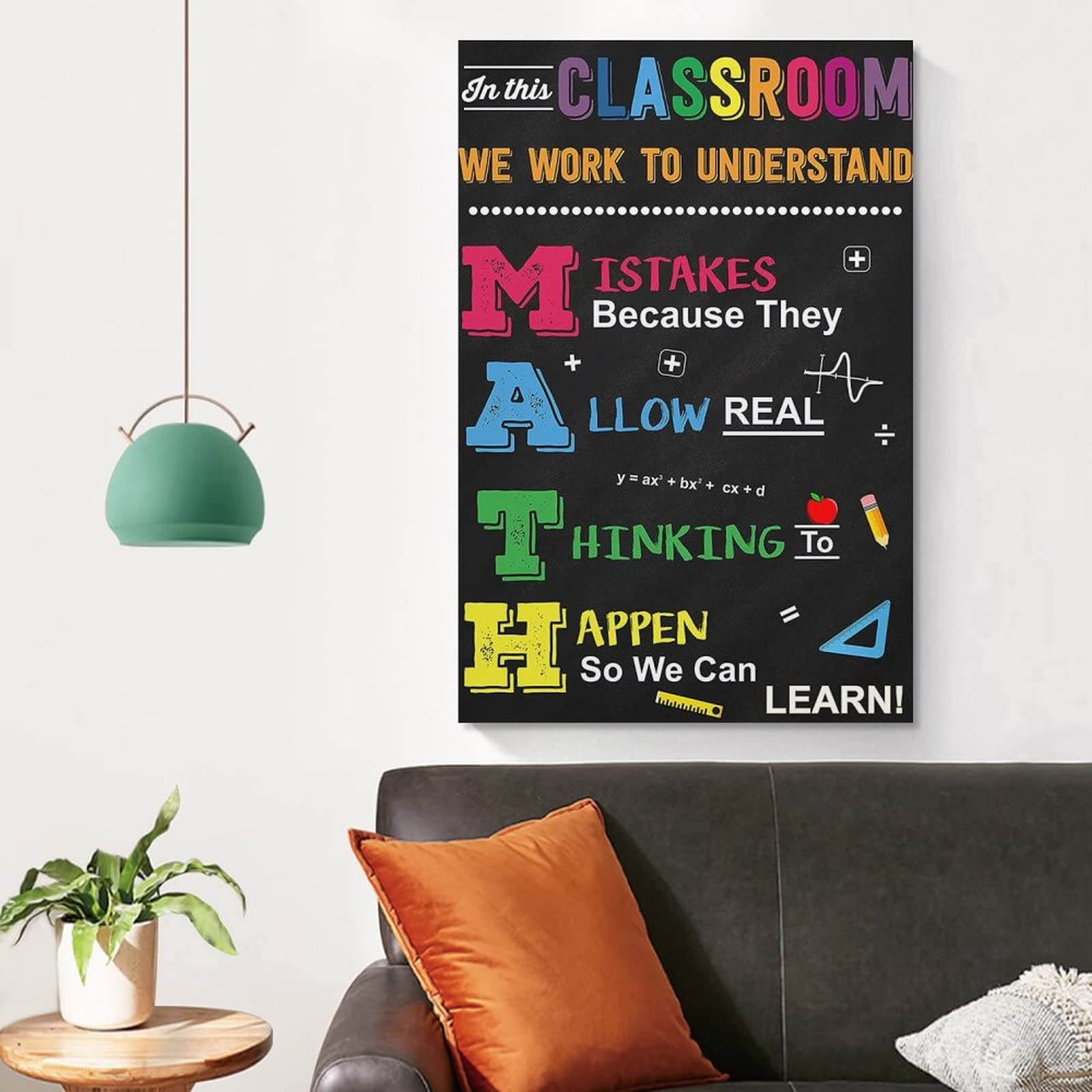 AOMACA Classroom Posters MATH In This Classroom Math Teacher Classroom Poster Class Posters Decor High School Classroom Rules 12x18inch(30x45cm)