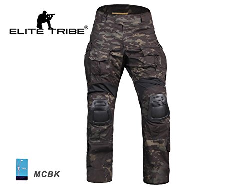 Airsoft Military BDU Tactical Suit Combat Gen3 Uniform Shirt Pants Multicam Black (L)