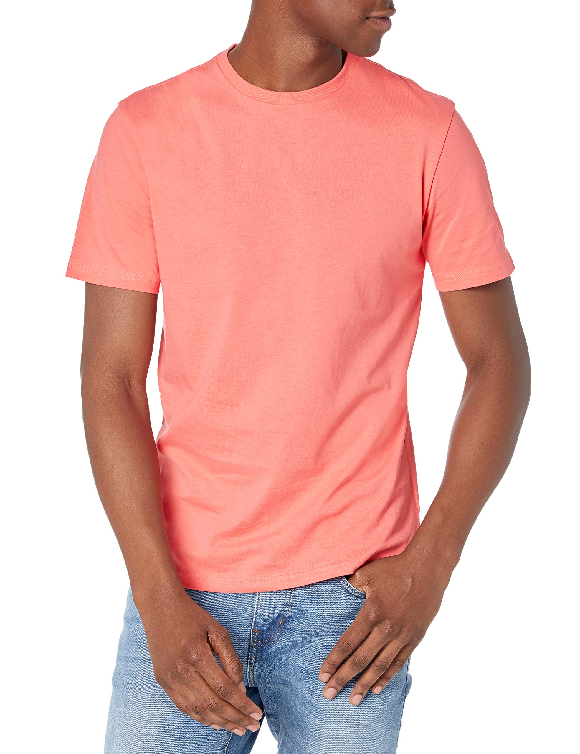 Amazon Essentials Men's Slim-Fit Short-Sleeve Crewneck T-Shirt, Pack of 2, White, Medium