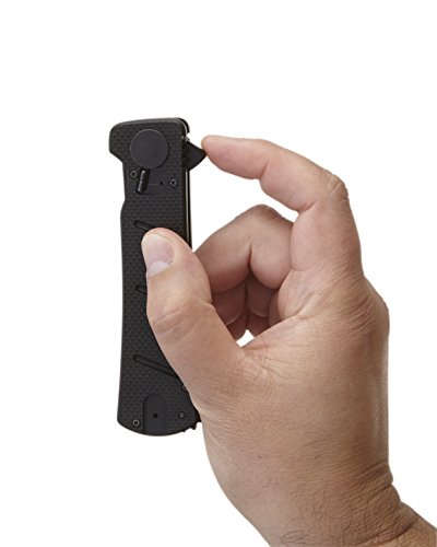CRKT Goken Pocket Knife: EDC Folding Knife with Liner Lock, Field Strip Technology, Black EDP Osoraku Zukuri Modified Tanto Blade and G10 Handle 2920