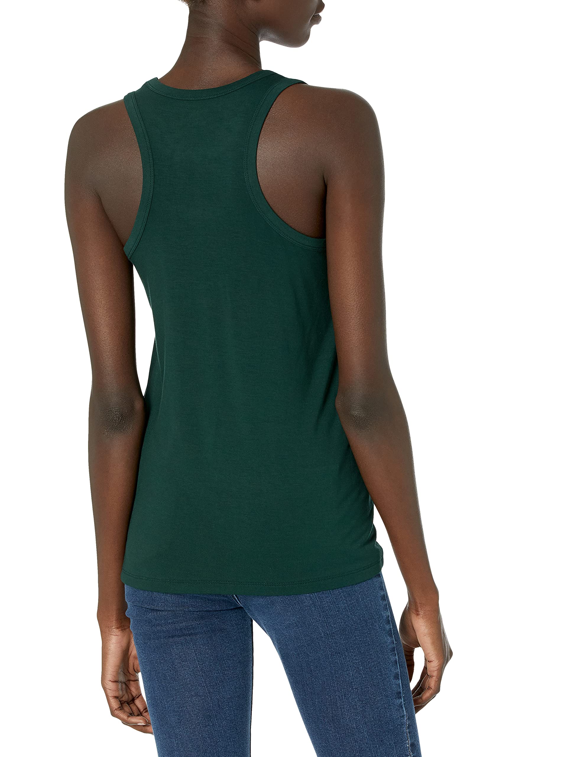 Amazon Essentials Women's Jersey Scoopneck Racerback Tank Top (Previously Daily Ritual), Dark Chestnut Brown, X-Large