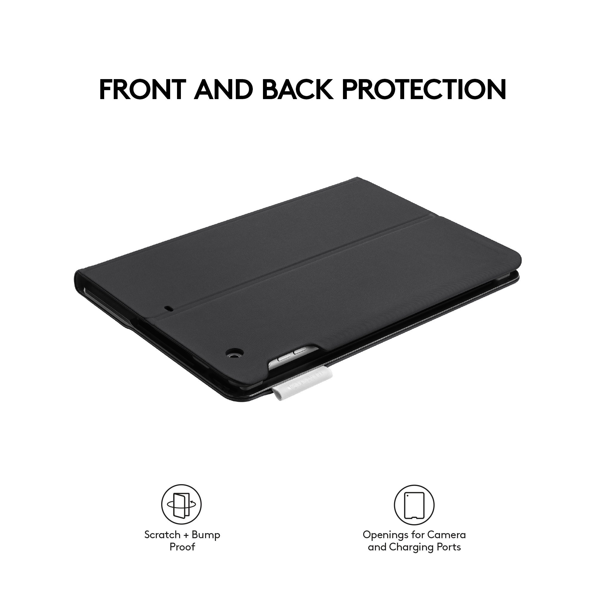 Logitech Type+ Protective iPad Air 2 Case with Integrated Keyboard – Two Viewing Positions – Designed for Typing and Tapping – Powered with Wireless Bluetooth® – 30-Foot Wireless Range – Black