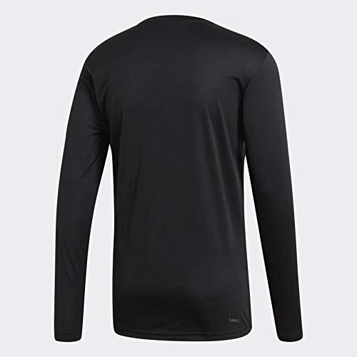 adidas Designed 2 Move 3-Stripes Long Sleeve Tee, Black, XX-Large