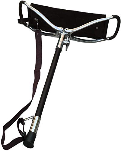 Adjustable Antique Brown Shooting Stick | Very Durable Big Size Leather Seat Folding Chairs | Polo Fishing Golf Seat Stick | Lightweight Hiking Walking Sticks