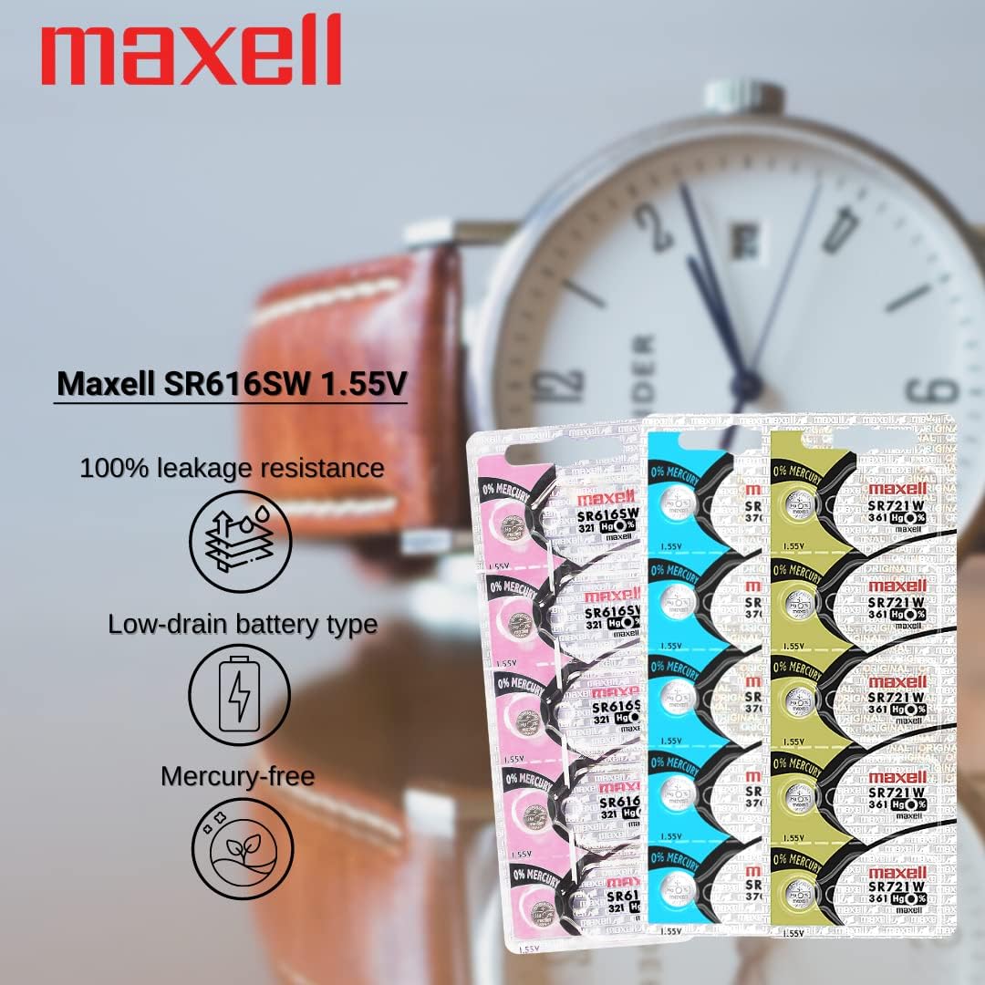 Maxell Battery, Energizer #321, Pack of 5