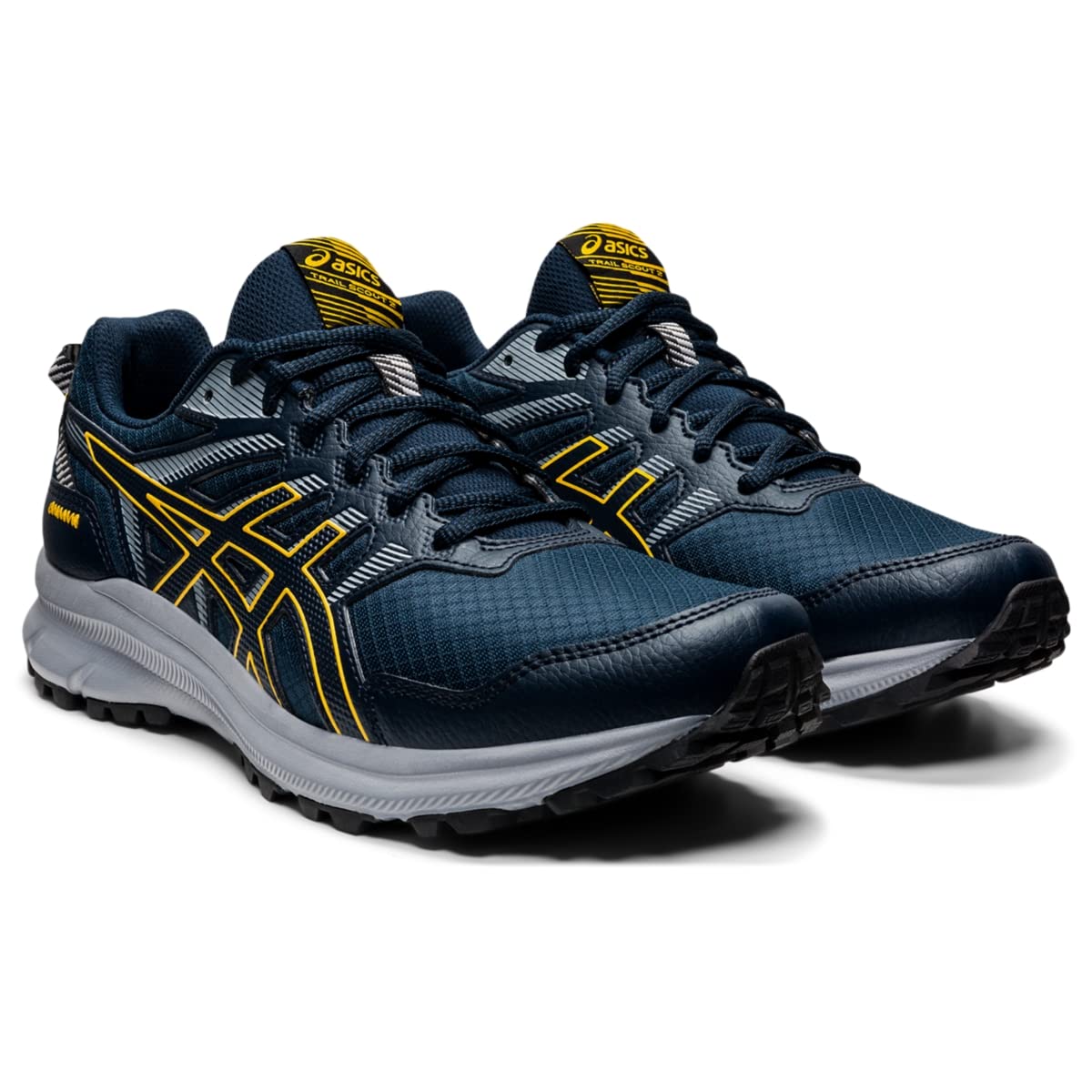 ASICS Men's TRAIL SCOUT 2 Running Shoes, 11.5, CARRIER GREY/ELECTRIC RED