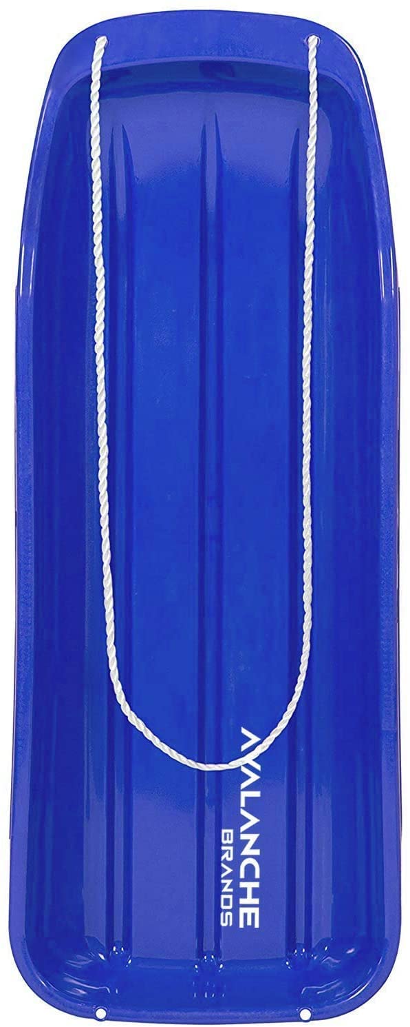Avalanche Brands - 48" Classic Downhill Toboggan Snow Sleds - Blue & Pink