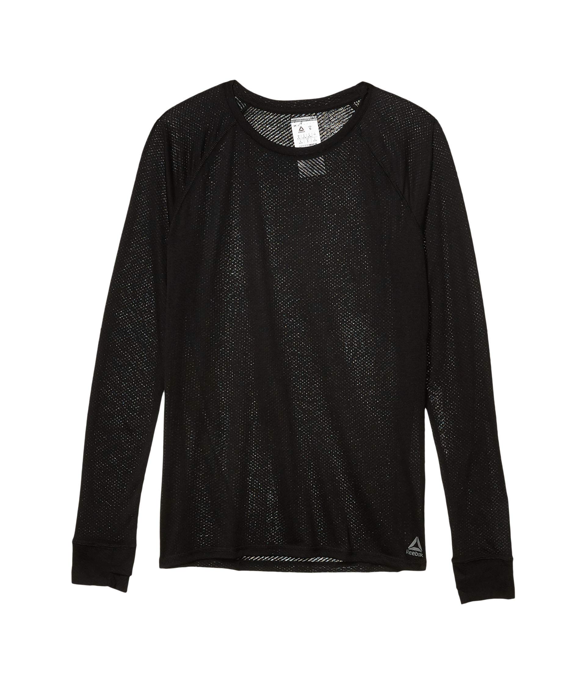 A long sleeve training tee with moisture-wicking fabric