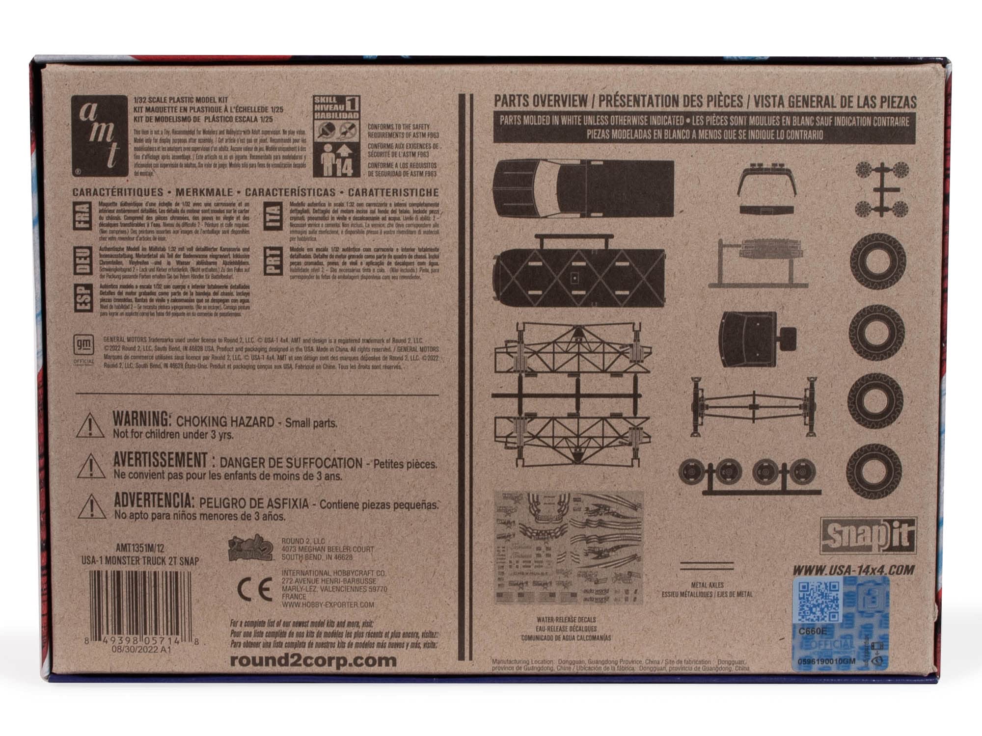 AMT USA-1 Monster Truck 2T 1:32 Scale Model Kit