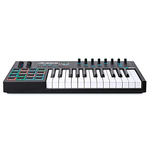 Alesis VI25 - 25 Key USB MIDI Keyboard Controller with 16 Pads, 8 Assignable Knobs, 24 Buttons and 5-Pin MIDI Out Plus Production Software Included,Black