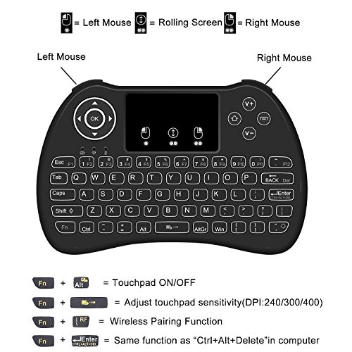 Android 9.0 TV Box［4GB+64GB］EVANPO Quad Core Smart TV Box Android Media Player Support USB 3.0/ 3D/ 4K/ 6K/ H.265/ 2.4G WiFi Set Top TV Box with Mini Keyboard (Backlit)