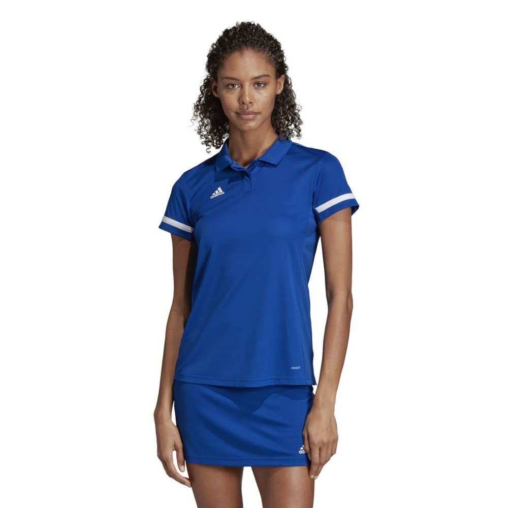 adidas Female Team 19 Polo Shirt, Team Royal Blue/White,L