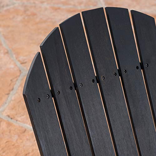Christopher Knight Home Great Deal Furniture Muriel Outdoor Dark Grey Finish Acacia Wood Adirondack Loveseat