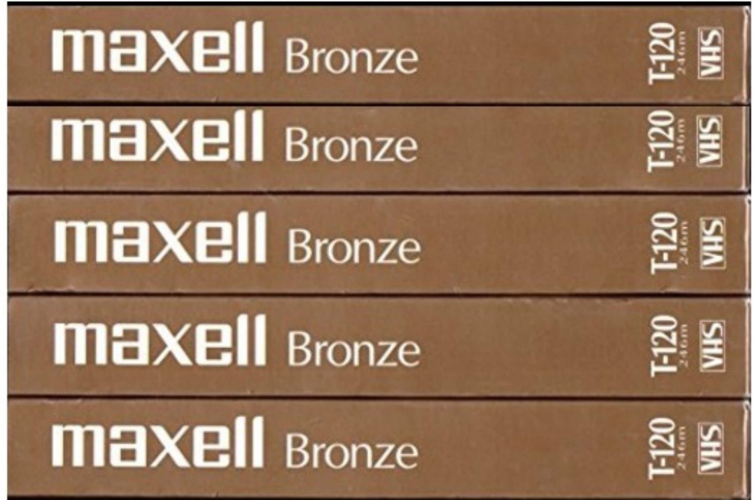 Maxell VHS Blank 5-Pack Bronze Standard Quality T-120