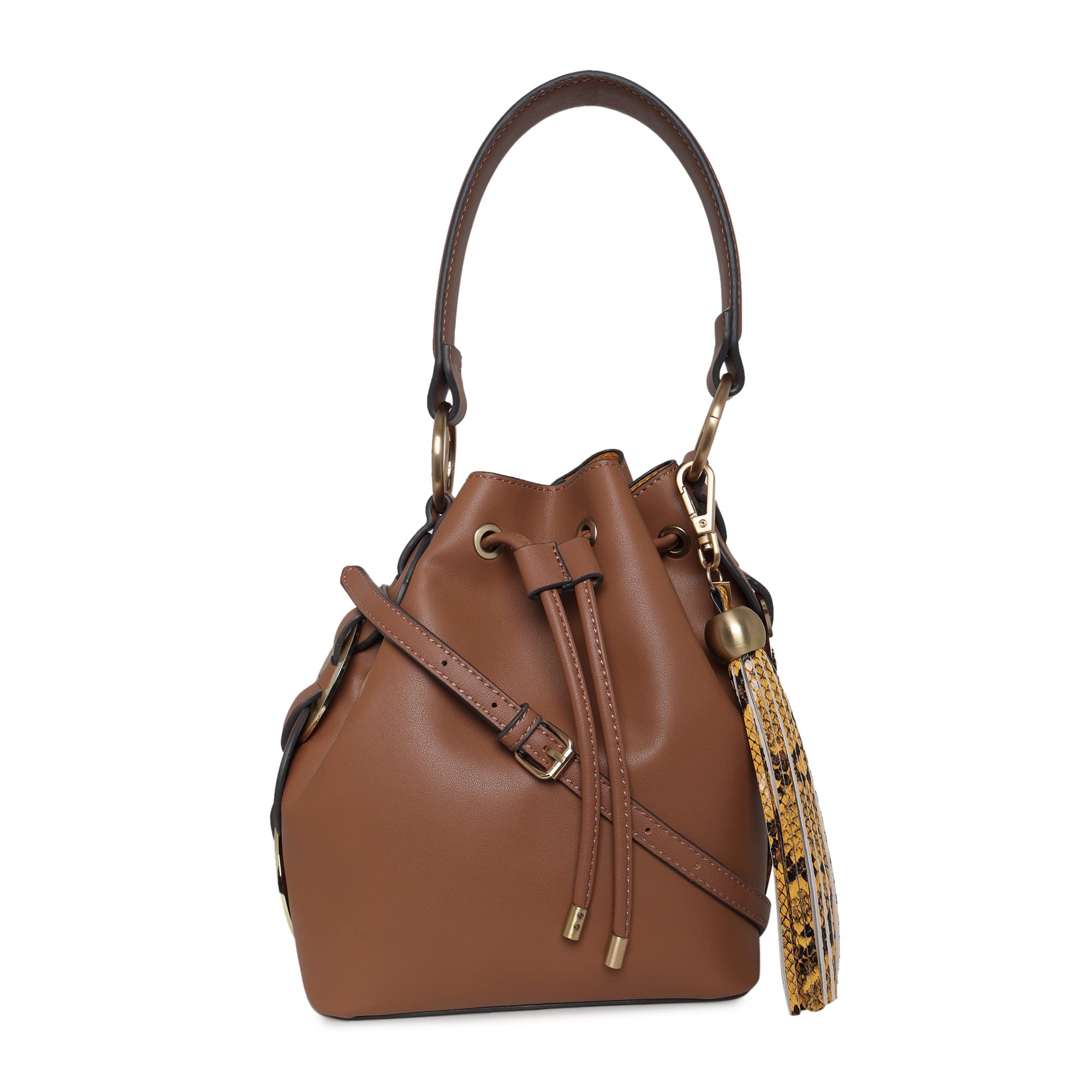 ALDO Women's Gisa Bucket Bag, Cognac