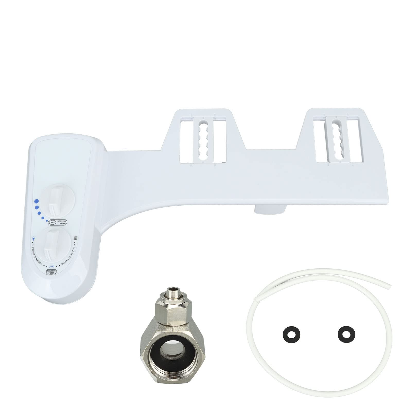 Honio Bidet Attachment, Self Dual Nozzle Gentle Toilet Seat Bidet Water Saving for Feminine Wash (3/8)