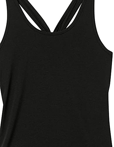 Amazon Essentials Women's Studio Lightweight Keyhole Tank, Black, Medium