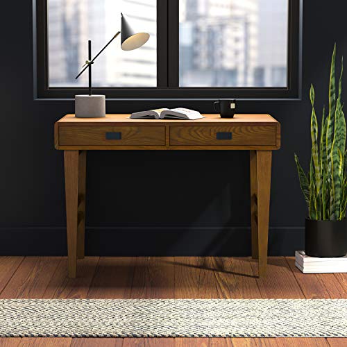 Amazon Brand β Rivet Mid-Century Desk, 42"W, Warm Brown Wood with Veneer