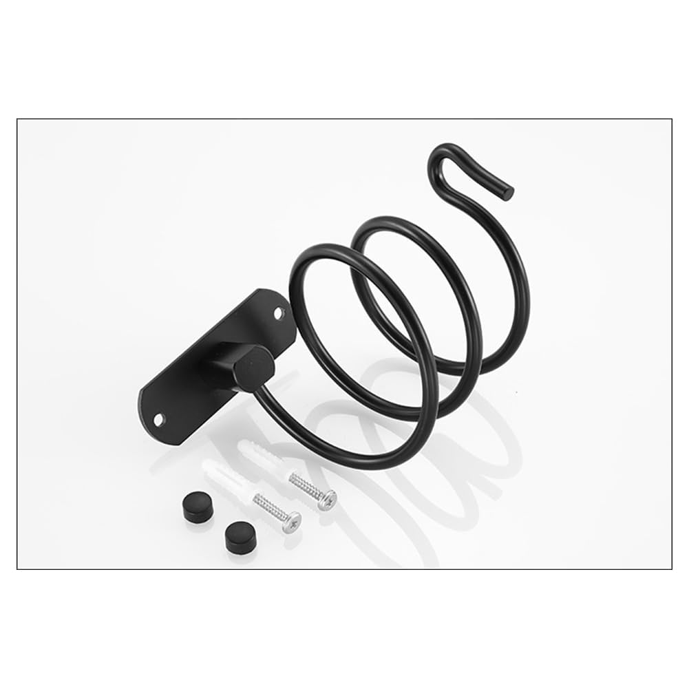 Bathroom Hair Dryer Holder Wall Mounted Holders Blow Dryer Mount Hanger Bracket for Stainless Steel Swivel Storage Rack Stand Silver