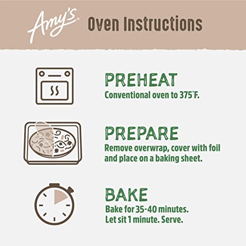 Amy's Frozen Meals, Macaroni and Cheese Frozen Pasta Tray, Made With Organic Pasta and White Cheddar Cheese, Microwave Meals, 9 Oz