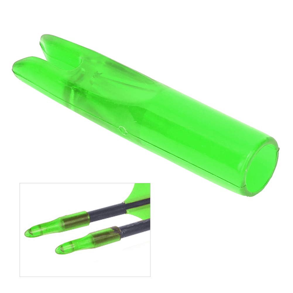 Archery Arrows Nocks for 6mm Shaftment Hunting Target Shooting 50Pcs Red Blue Green (Green)