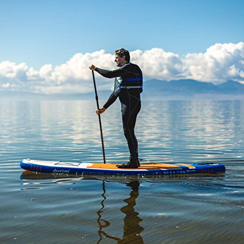 AQUAPLANET 10ft 6" x 15cm MAX Stand Up Paddle board kit. Air Pump with Pressure Gauge,Adjustable Aluminium Floating Paddle, Repair Kit,Heavy Duty Rucksack,Premium Leash & 4 Kayak Seat Rings