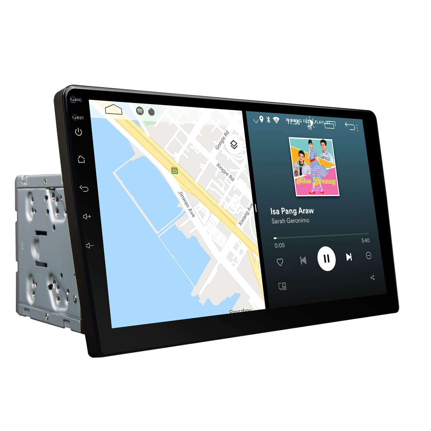 Android 10.0 Double Din Car Stereo, Eonon Quad Core Car Radio with GPS Navigation/IPS Display, Built-in Apple CarPlay & DSP, Support Android Auto/Fastboot/Backup Camera/Wi-Fi, 10.1 Inch-GA2187X