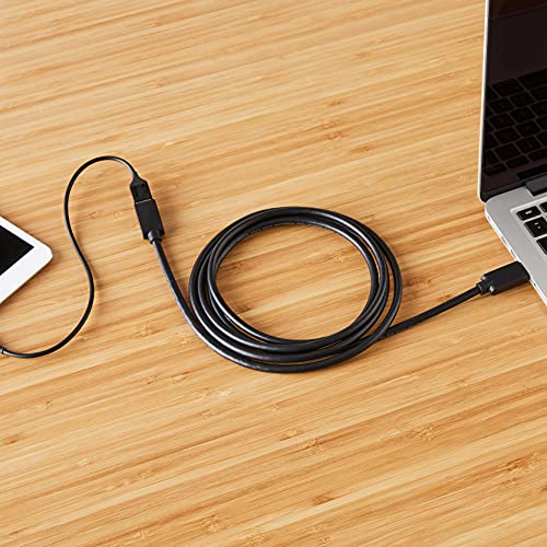 Amazon Basics USB 3.0 Extension Cable USB-A Male to USB-A Female - 6.5 Feet (2 meters), 10-Pack, Black