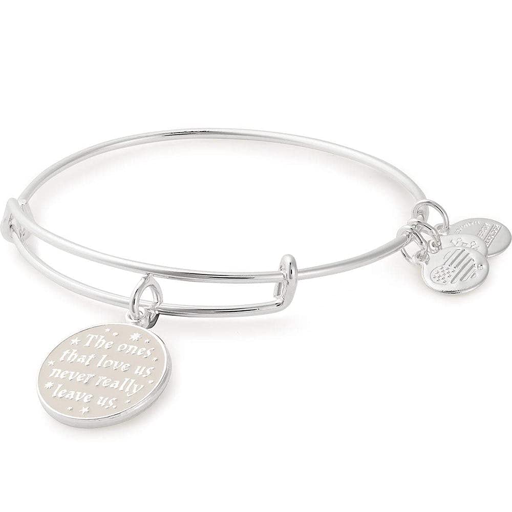 Alex and Ani Collaborations Harry Potter The Ones That Love Us Expandable Charm Bangle for Women, Shiny Silver Finish, 2 to 3.5 in