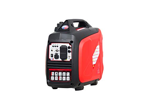All Power America APG2000IS, 2300 Watt Compact & Quiet Portable Inverter Generator, Powered Gas Powered & Parallel Function Ready, 2300W, Red