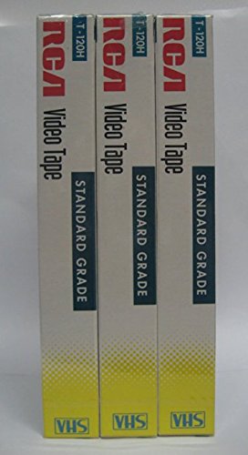 RCA T-120H VHS Video Cassette 120-Minutes (3-Pack) Blank Tapes Standard Grade by RCA