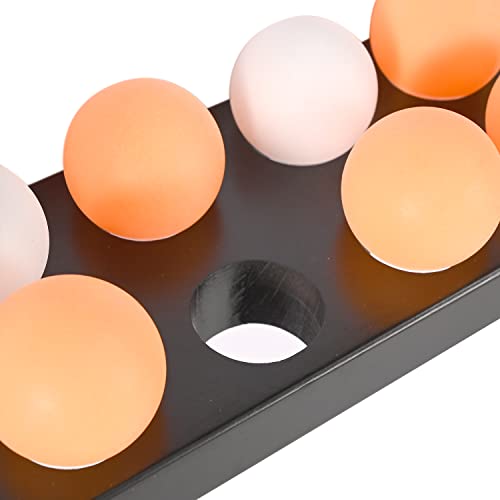 Baoz Ping Pong Paddle Storage Rack Wall Mounted Table Tennis Racket Display Rack for 6 Paddles and 8 Balls Storage in Game Room,Bar Room,Home, Office Break Room Ping Pong Ball Holder