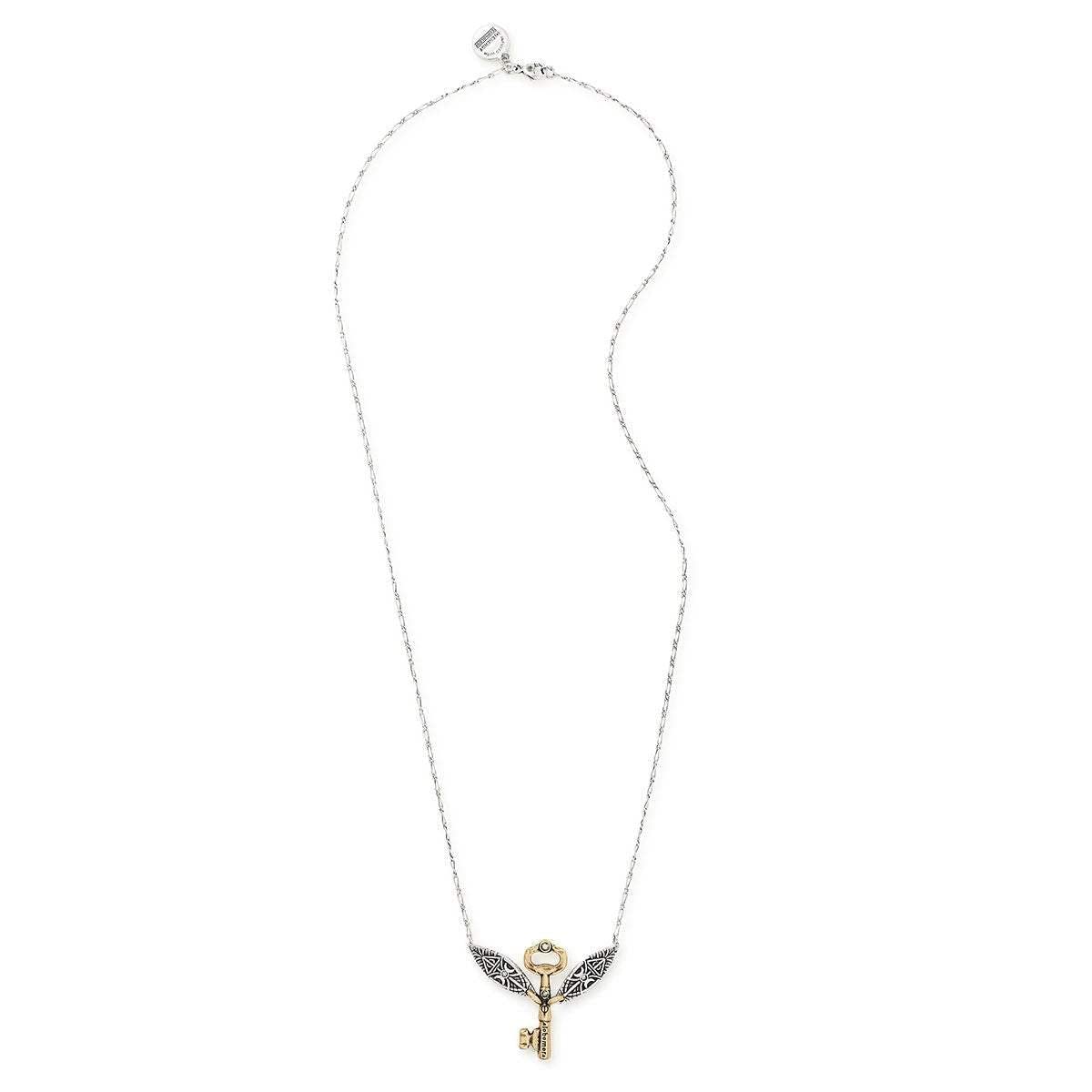 Alex and Ani Collaborations Harry Potter Alohomora Chain Necklace for Women, Brass, Two-Tone Rafaelian Finish, 20 in