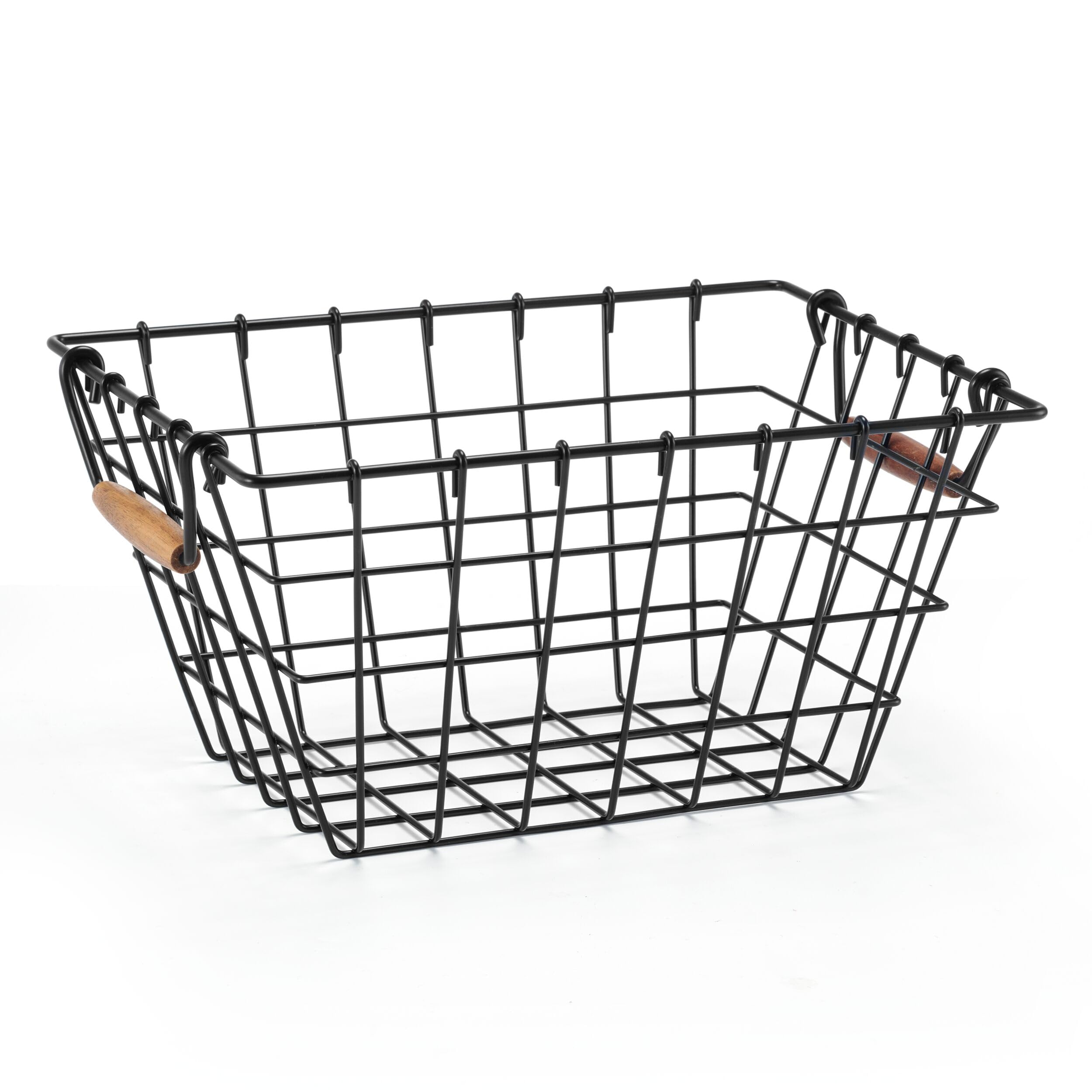 Gourmet Basics by Mikasa Pacific Floor Standing Storage Basket, 3 Tier, 48 x 16 x 13 Inch, Black